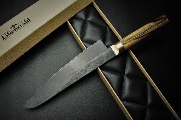 Gyuto 2 Black Damascus B&W Royal Ebony – Lilienstahl